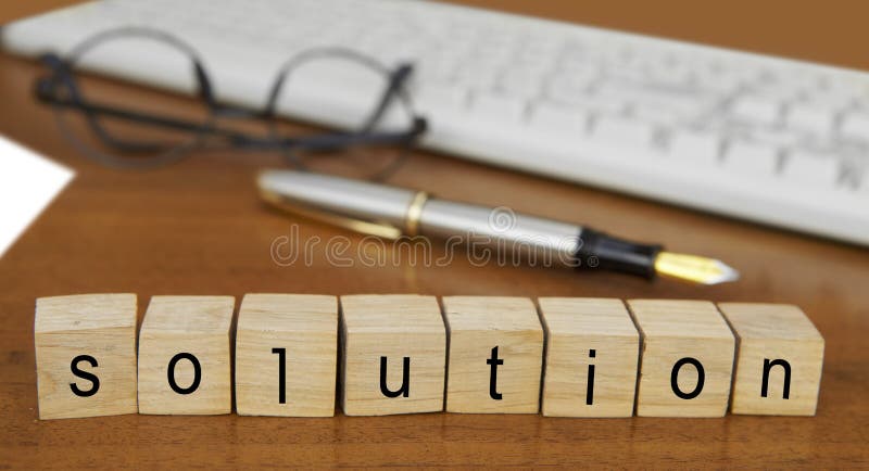 The Word Solution in a Dictionary Stock Image - Image of company, book ...