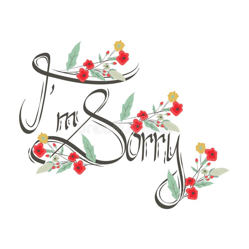 Word Sorry. Vector Illustration Decorative Background Design Stock ...