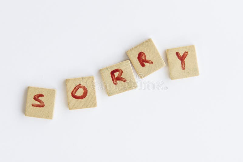 The word Sorry stock image. Image of learning, message - 88425987