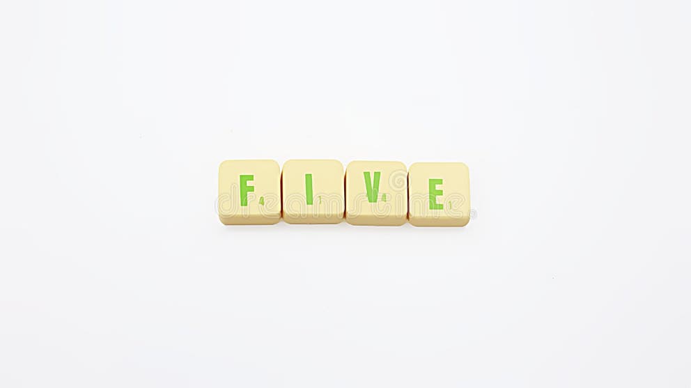 Word Five stock image. Image of five, meaning, letter - 102885953