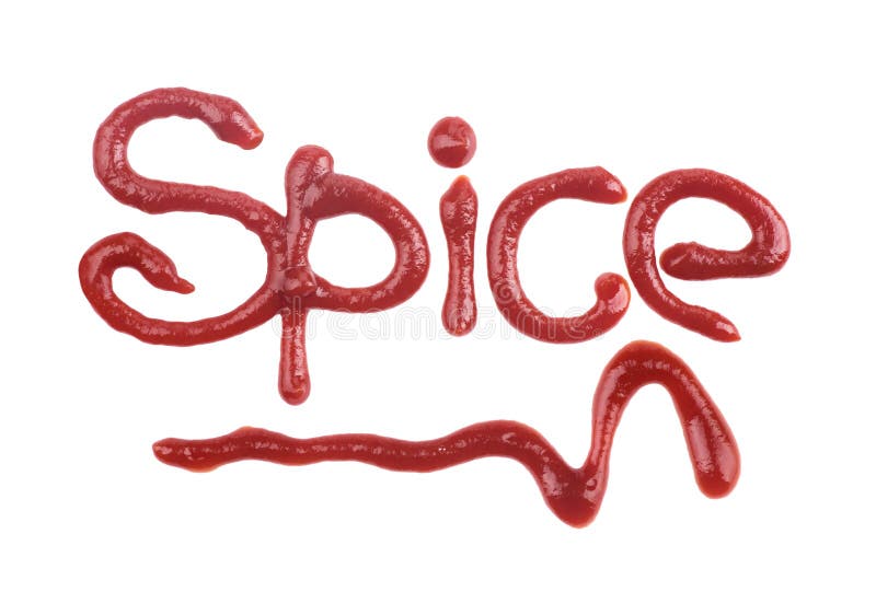 The Word Spice is Written on a Black Background. Various Spices Ground ...
