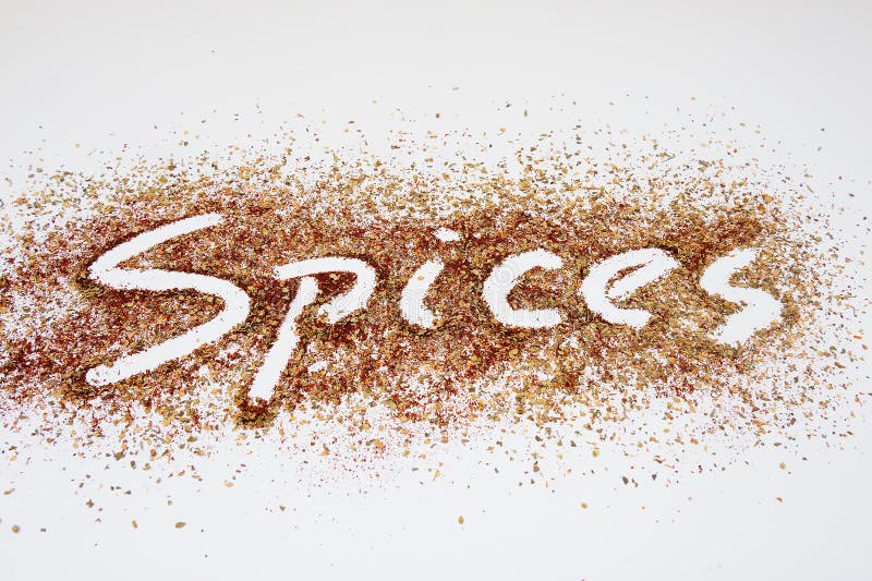 Word Spices Written in Colorful Seasoning Background Stock Image ...