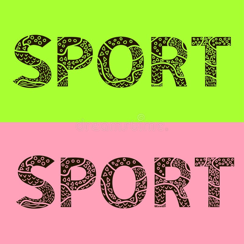 Word Sport is from Stylized Letters Stock Vector - Illustration of ...