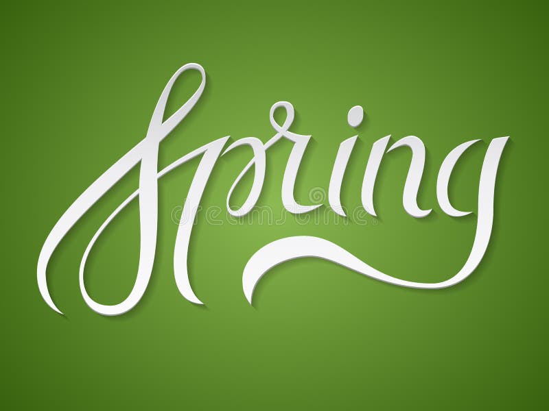 Word Spring on Green Background Stock Vector - Illustration of ...