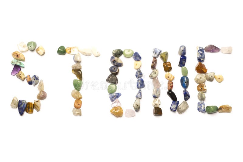 Word Stone Made with Small Rocks Stock Photo - Image of stone, rocks ...