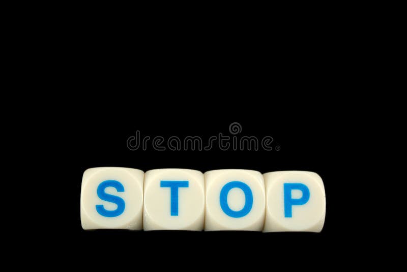 The Word Stop stock photo. Image of isolated, control - 3520112