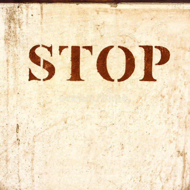 Word stop stock image. Image of symbol, paint, word, signage - 83316119