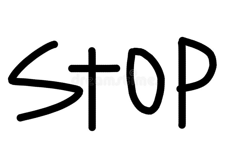 Word Stop on White Background Illustration Stock Illustration ...