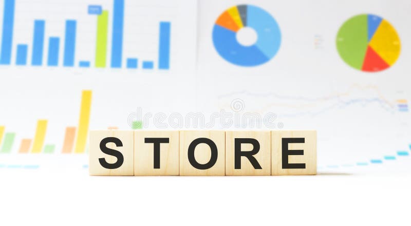 Word Store Written with White Solid Letters Stock Image - Image of shop ...