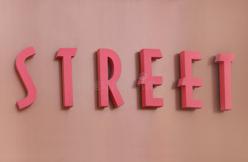 Word Street on Red Brick Wall in London. Stock Photo - Image of color ...