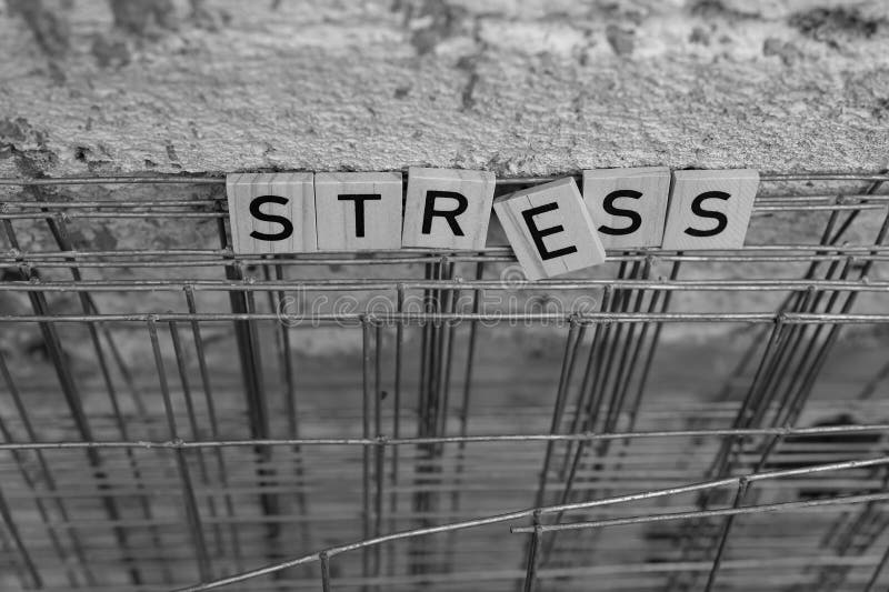 The Word of Stress on the Concrete Background. Stock Photo - Image of ...