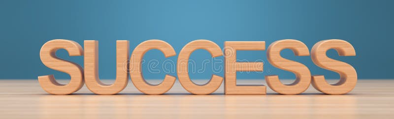 Word Success on Wood Background Stock Illustration - Illustration of ...