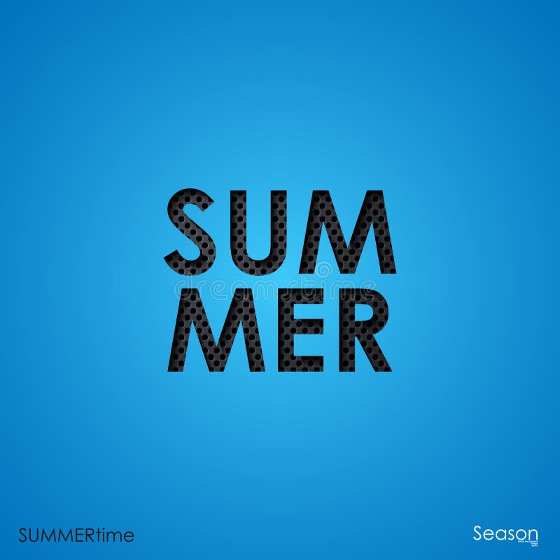 Word SUMMER in Realistic Shiny Letters, Bright Holographic Design ...