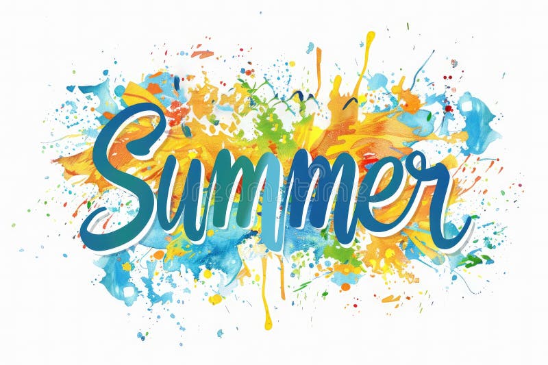 Word "Summer" Written. Vector Illustration Stock Illustration ...