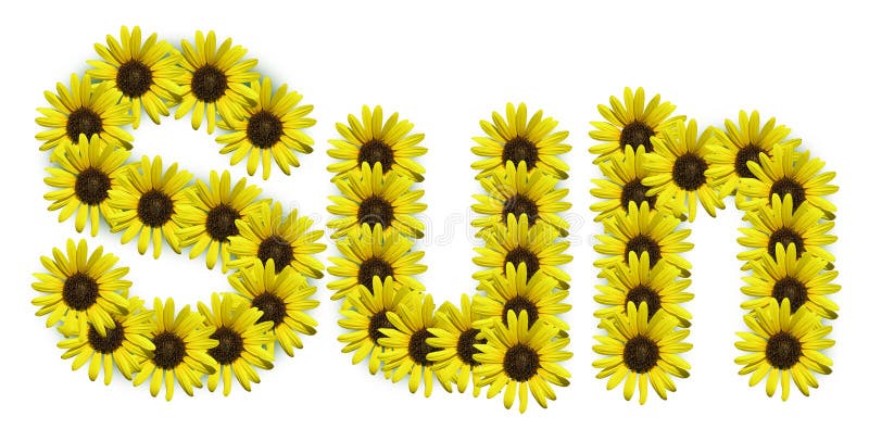 Word Sun stock illustration. Illustration of bright, sunny - 176654