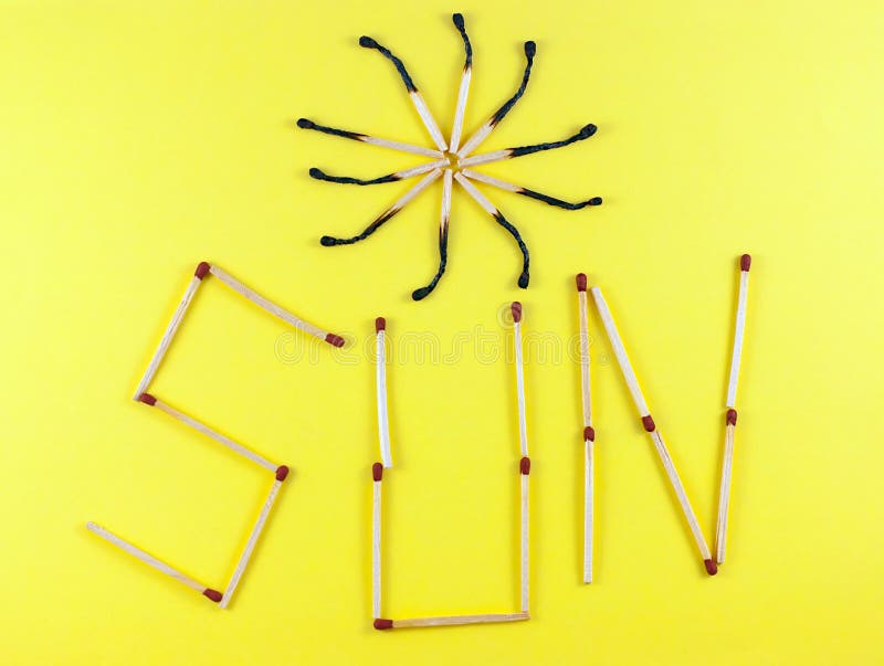 Word Sun Made Matchsticks Stock Photos - Free & Royalty-Free Stock ...