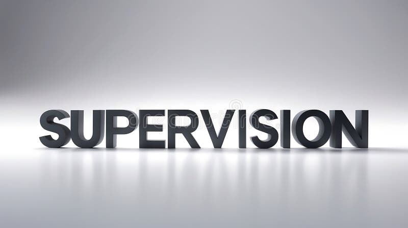 Bold Typography Showcasing the Word Supervision Against a Gray ...