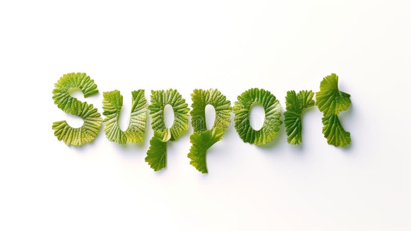 The Word Support Created in Beaded Lettering. Stock Illustration ...