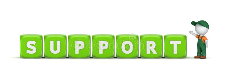 Word SUPPORT on White Background Stock Illustration - Illustration of ...