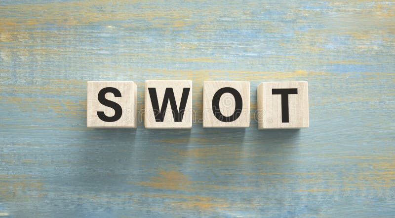 The word of SWOT on wooden stock photo. Image of marketing - 215175524