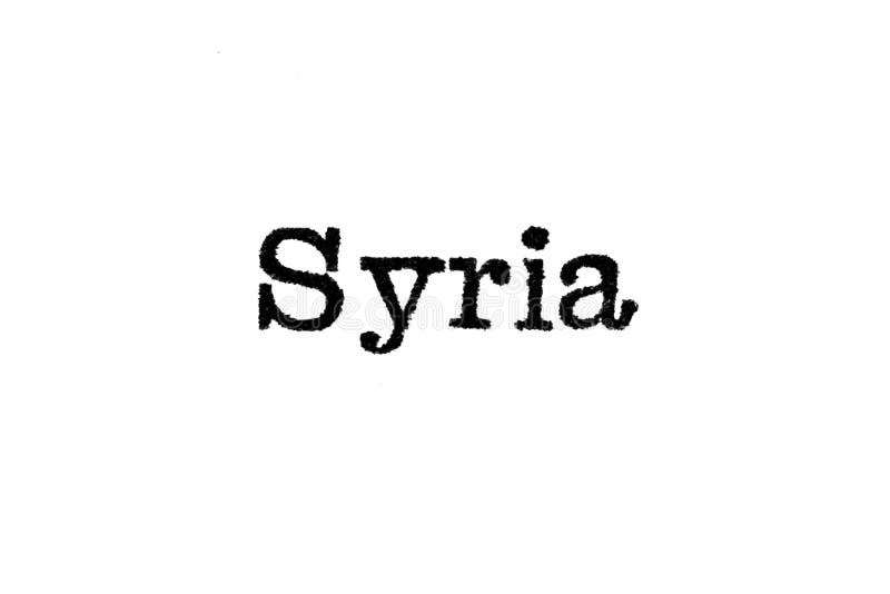 Word Syria Typewriter White Stock Photos - Free & Royalty-Free Stock ...