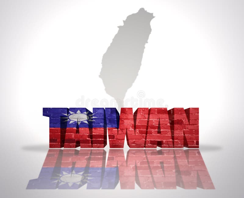 Word Taiwan on a Map Background Stock Illustration - Illustration of ...