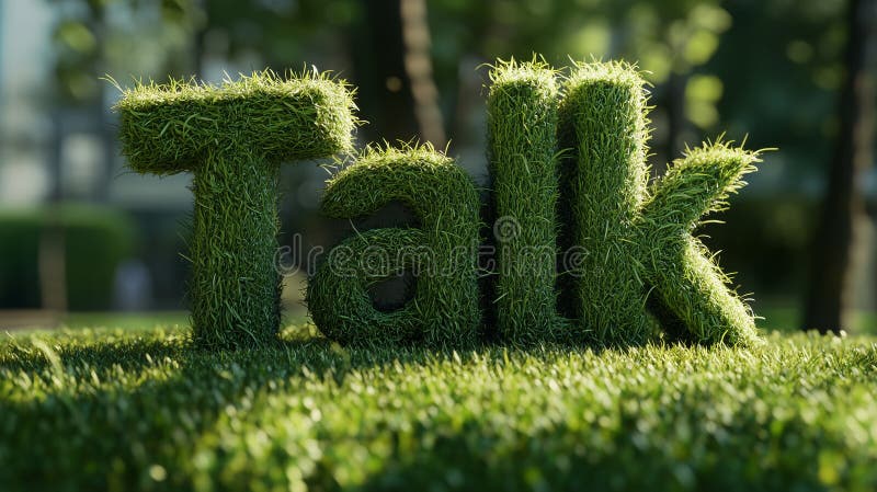 The Word "Talk" is Formed Using Large, Three-dimensional Letters ...