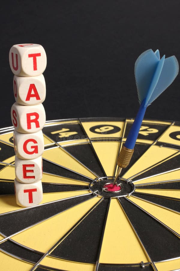 Word Target in Dart Game Board Stock Image - Image of perfect ...