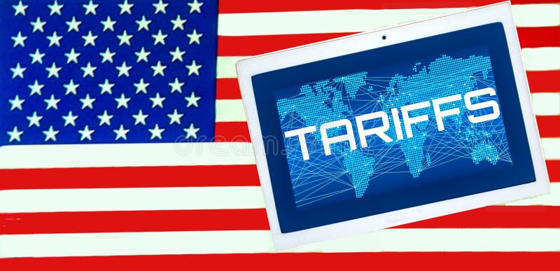 Tariffs stock illustration. Illustration of steel, screenshot - 366569049