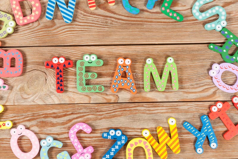 Word TEAM letters stock image. Image of employee, company - 74797091