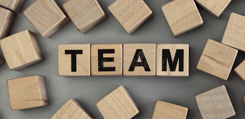 Word TEAM Made with Wood Building Blocks Stock Image - Image of finance ...