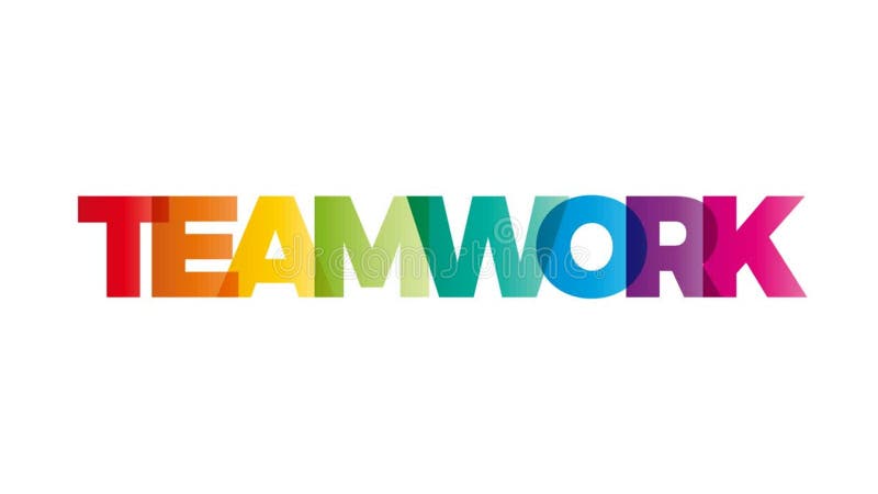 The Word Teamwork. Animated Banner with the Text Colored Stock Video ...