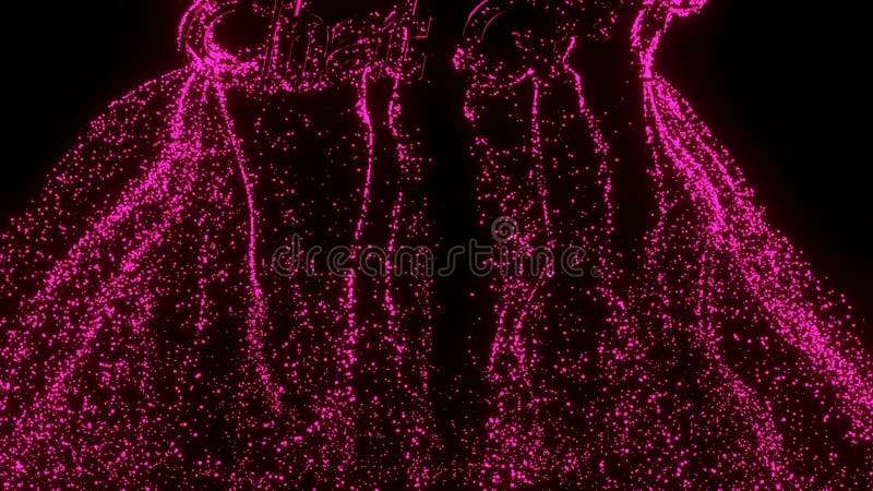 Word Text Chat GPT Animation Pink Particles. Loading Animated Logotype ...