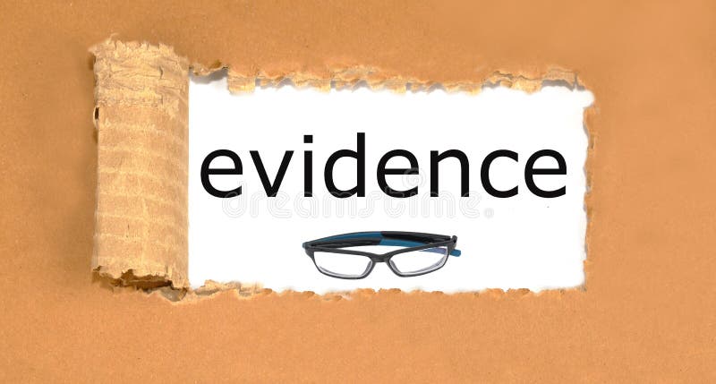 The Word Text, Evidence Written on a Torn Cardboard Box. Stock Image ...