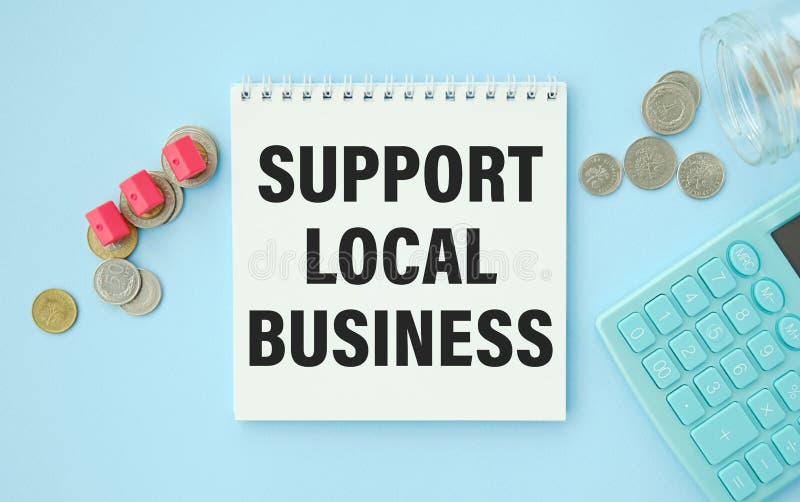 Word Text Support Local Business on White Background Stock Image ...