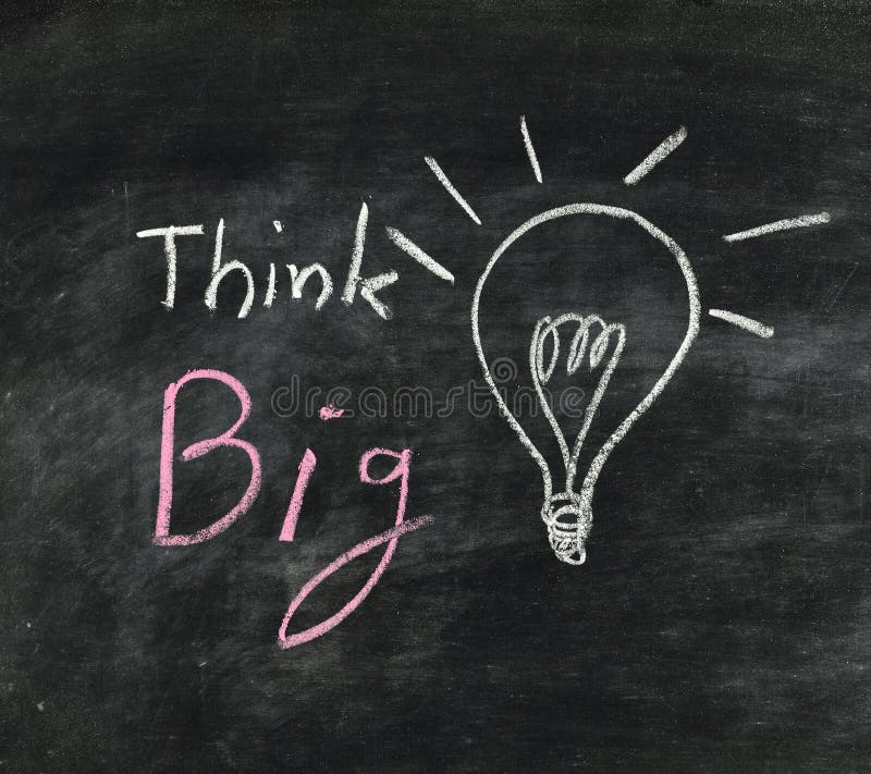 Think Big, Dream Big Concept on Blackboard Stock Photo - Image of goal ...