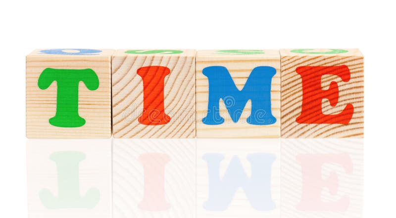 Word TIME stock photo. Image of retro, color, childhood - 43181582