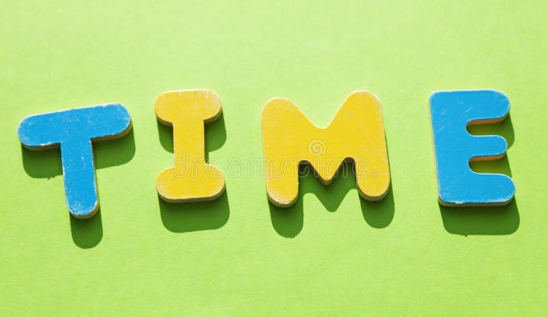 The Word Time Written in Wooden Letters Stock Photo - Image of time ...