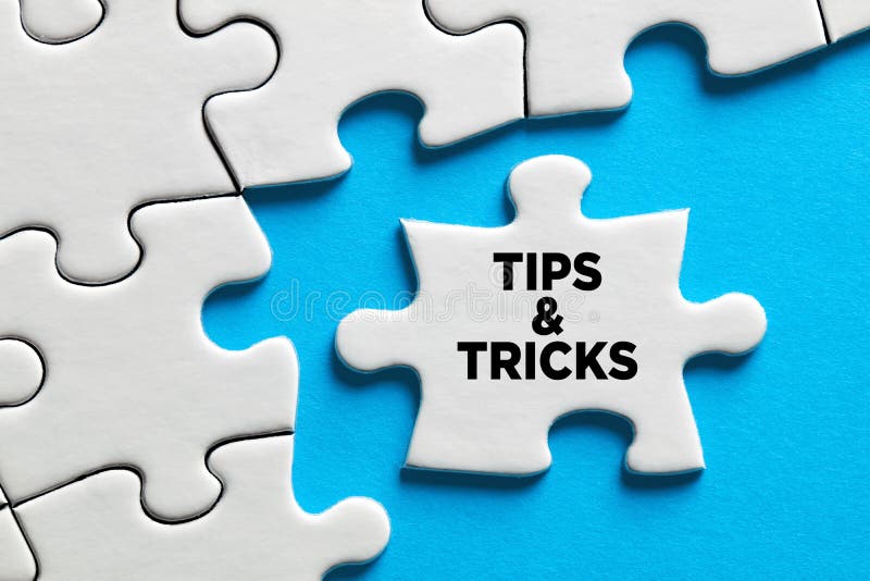 The Word Tips and Tricks on a Puzzle Piece Stock Photo - Image of ...