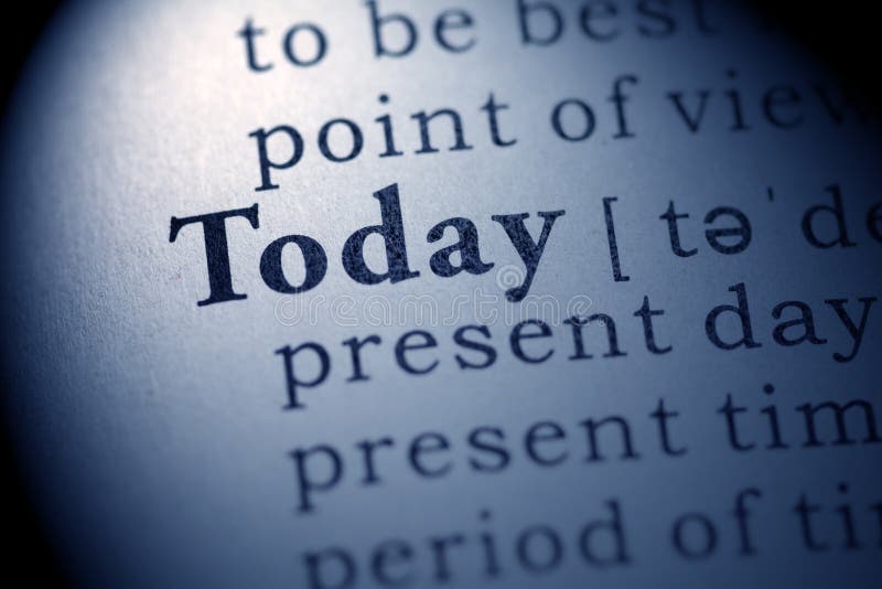 The Word TODAY Written in Letters of the Children`s Magnetic Alphabet ...