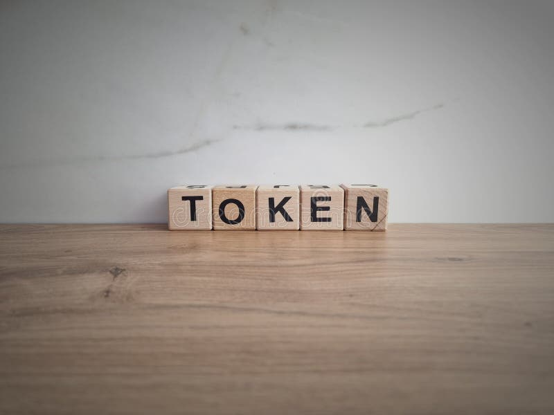 Word Token from Wooden Blocks Stock Photo - Image of technology, wood ...