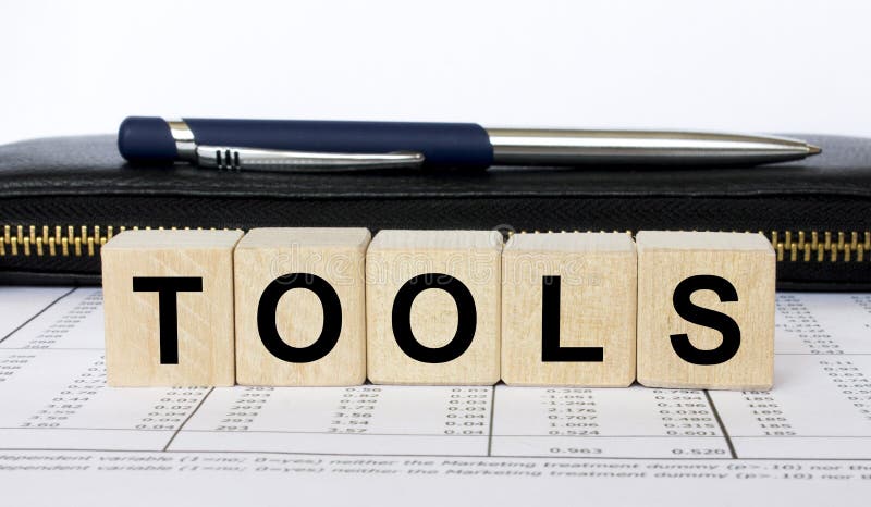 Word Tools Made of Old Nuts and Bolts. Industrial Style Stock Photo ...