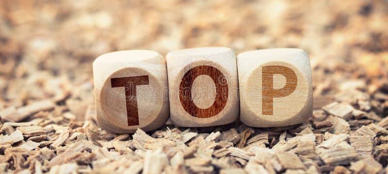 Word top on wooden cubes stock photo. Image of cube - 196972900