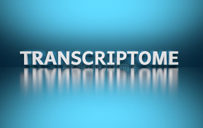 Word Transcriptome on Blue Backgound Stock Illustration - Illustration ...