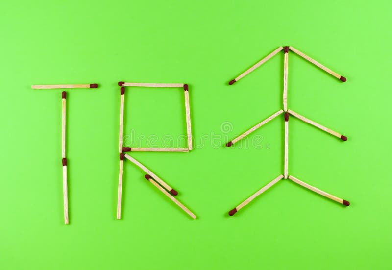 Word Tree Made of Matchsticks Stock Photo - Image of abstract ...