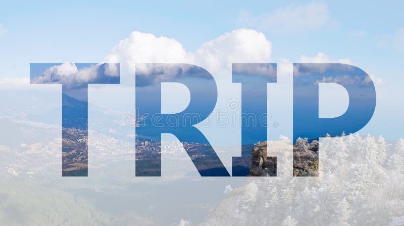 Word Trip Over Nature Landscape Double Expo Stock Photos - Free ...