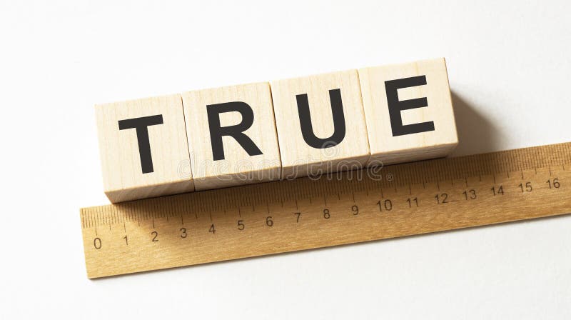 Word True Made from Wooden Blocks on White Background Stock Photo ...