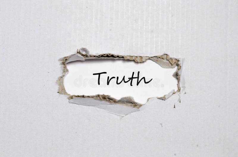 The Word Truth Appearing Behind Torn Paper Stock Photo - Image of ...