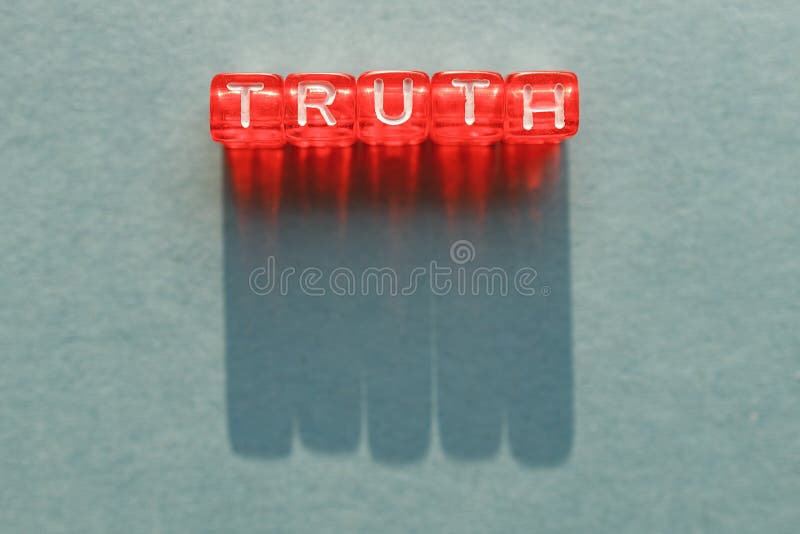 The Word Truth is Made Up of Red Letter Cubes Stock Photo - Image of ...