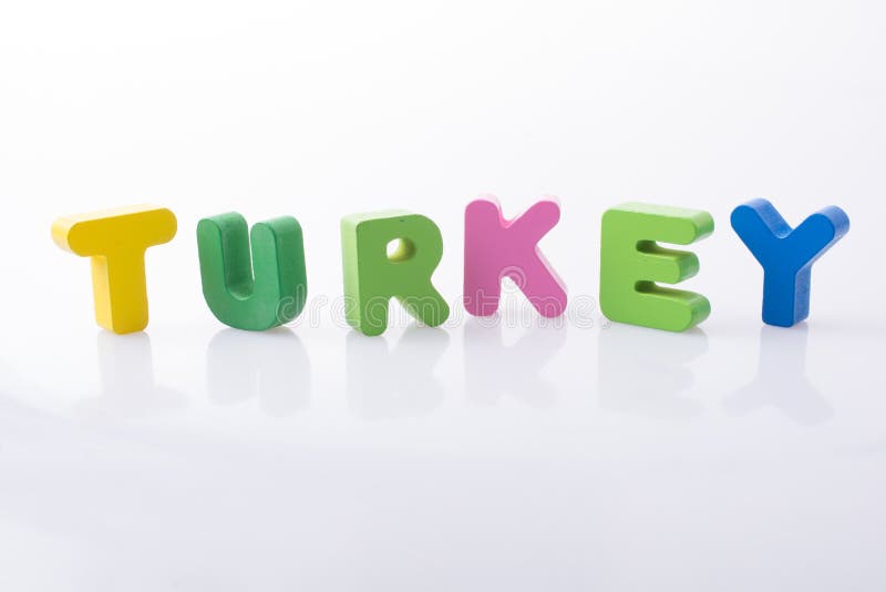 The Word TURKEY Written with Letter Blocks Stock Photo - Image of ...